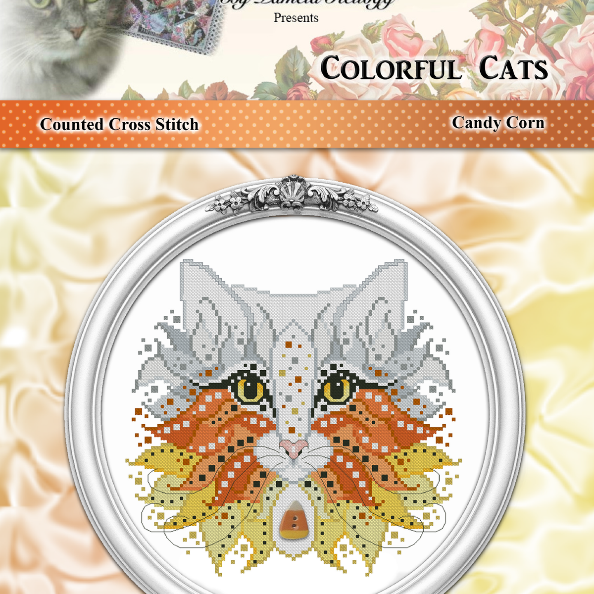 Colorful Cats Candy Corn Cross Stitch Pattern – Craft Hatchery