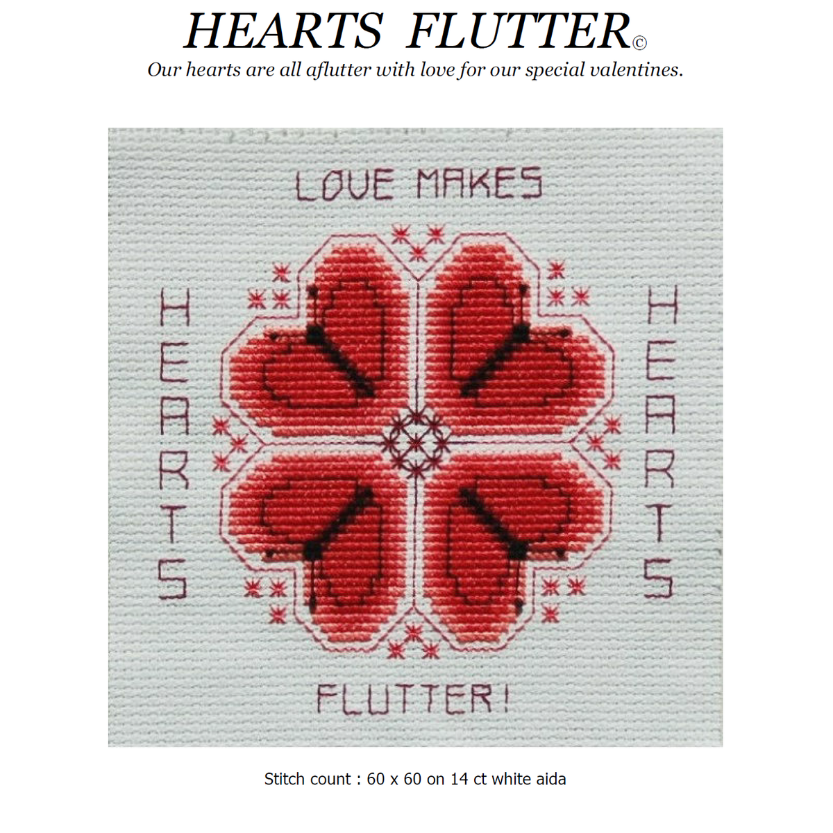 Hearts Flutter Cross Stitch Pattern – Craft Hatchery Hearts Flutter Cross Stitch Pattern – Craft Hatchery