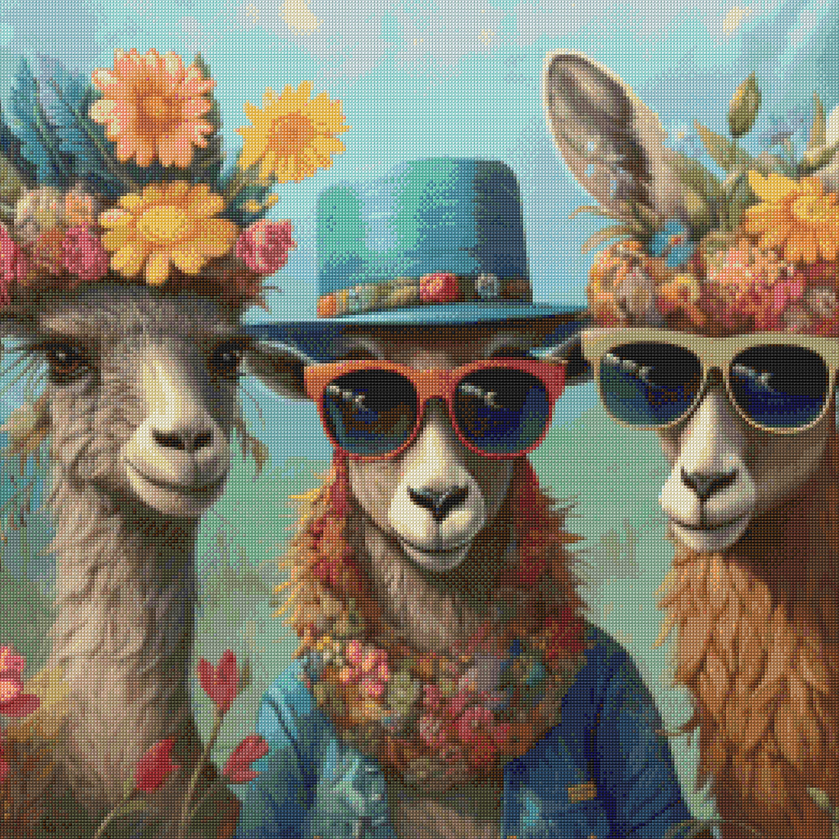 Llamas Gone Wild Cross Stitch Pattern – Craft Hatchery