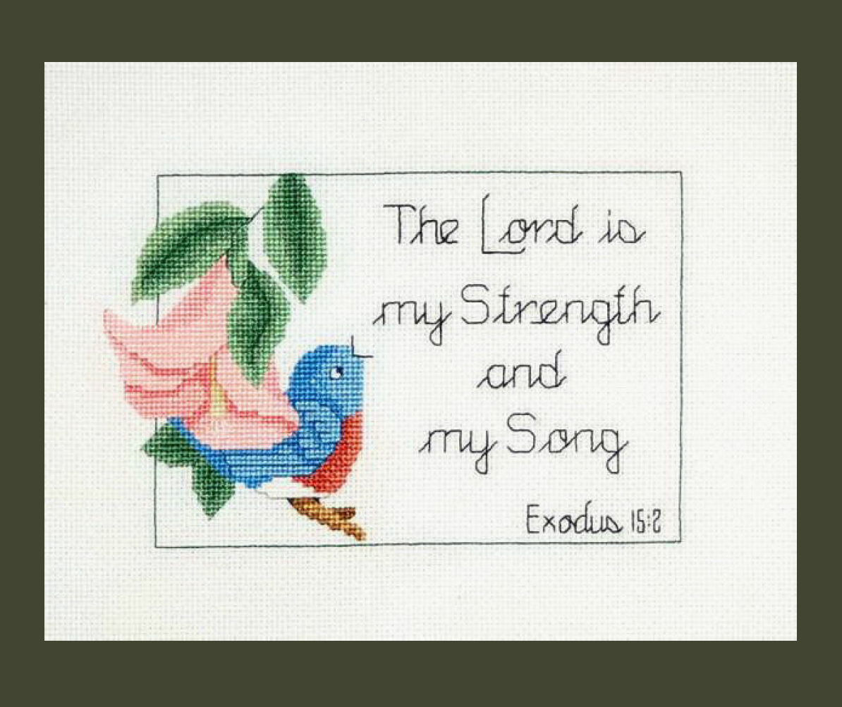 My Strength, My Song Cross Stitch Pattern – Craft Hatchery