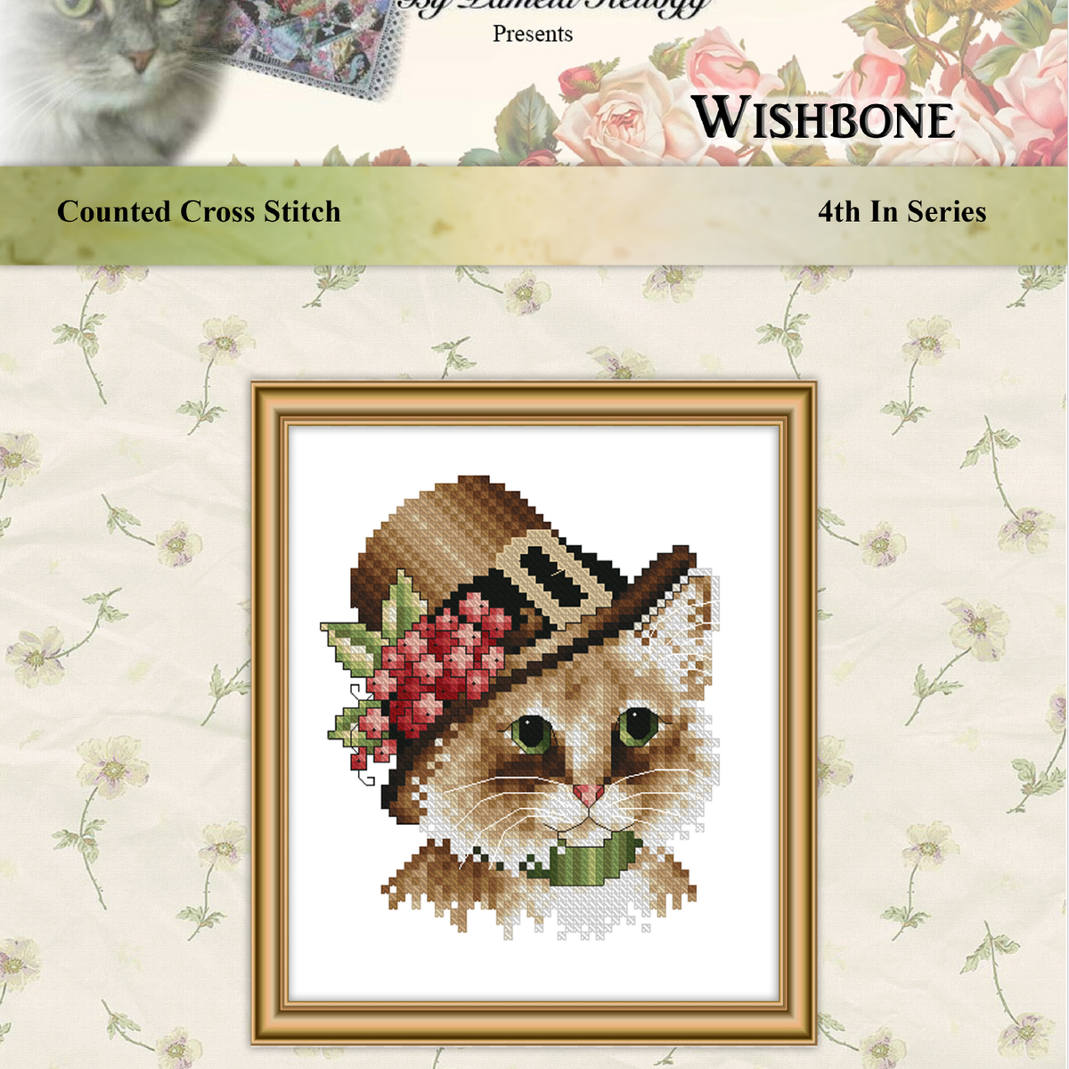 Seasonal Cats In Hats Wishbone Cross Stitch Pattern – Craft Hatchery
