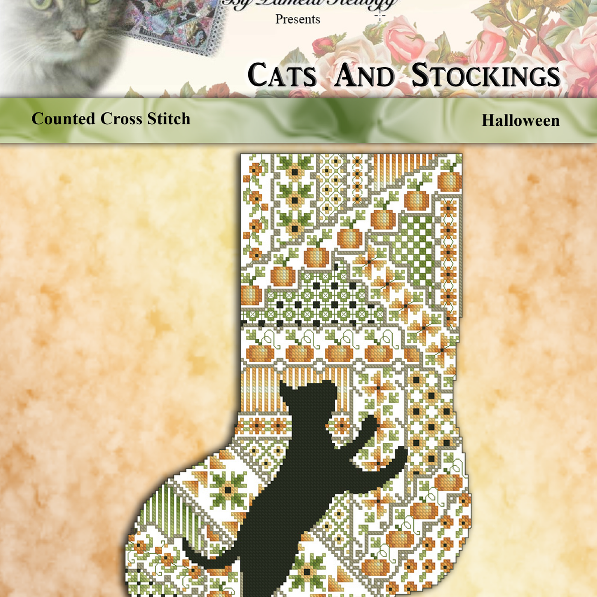 Cats And Stockings Halloween Cross Stitch Pattern – Craft Hatchery