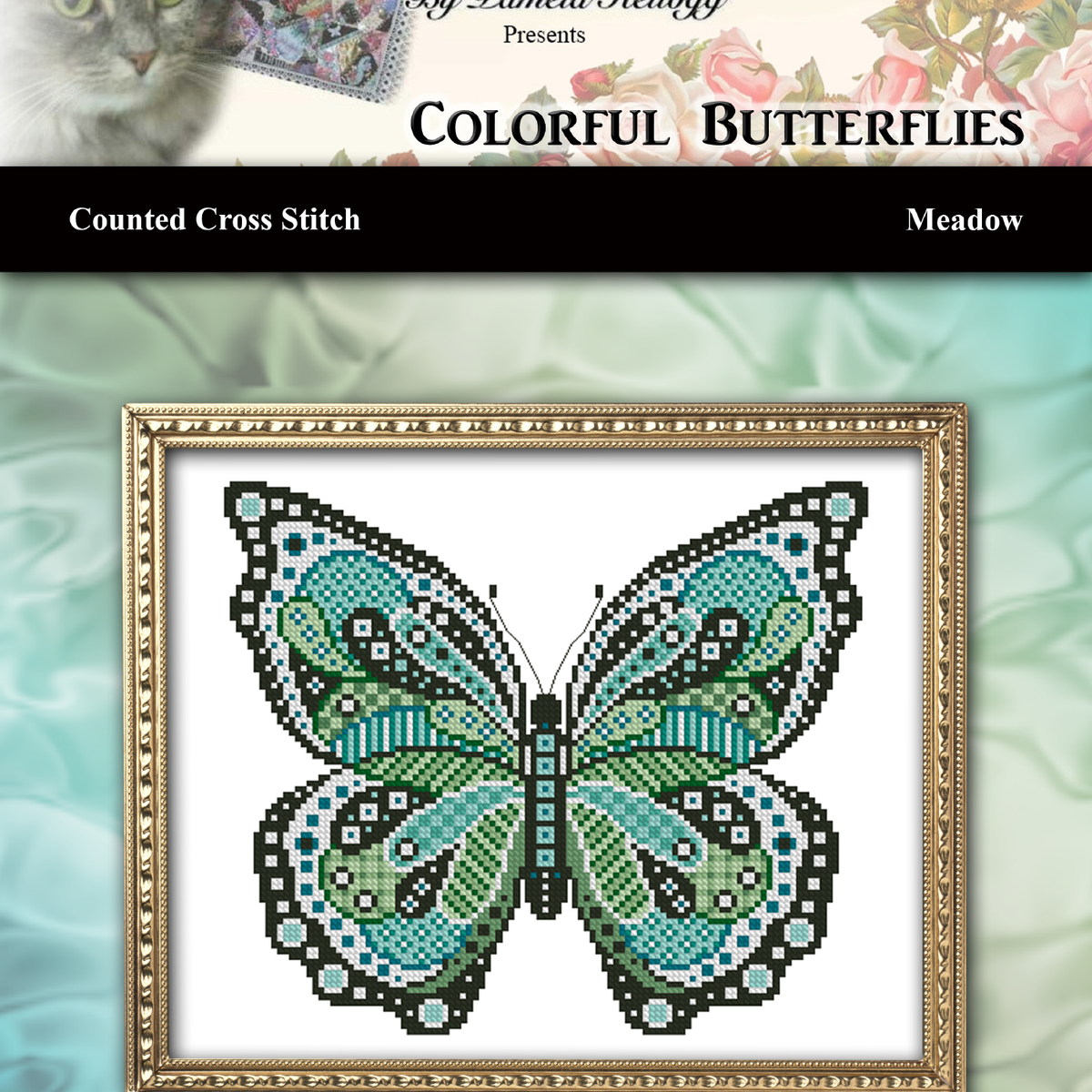 Colorful Butterflies Meadow Cross Stitch Pattern – Craft Hatchery