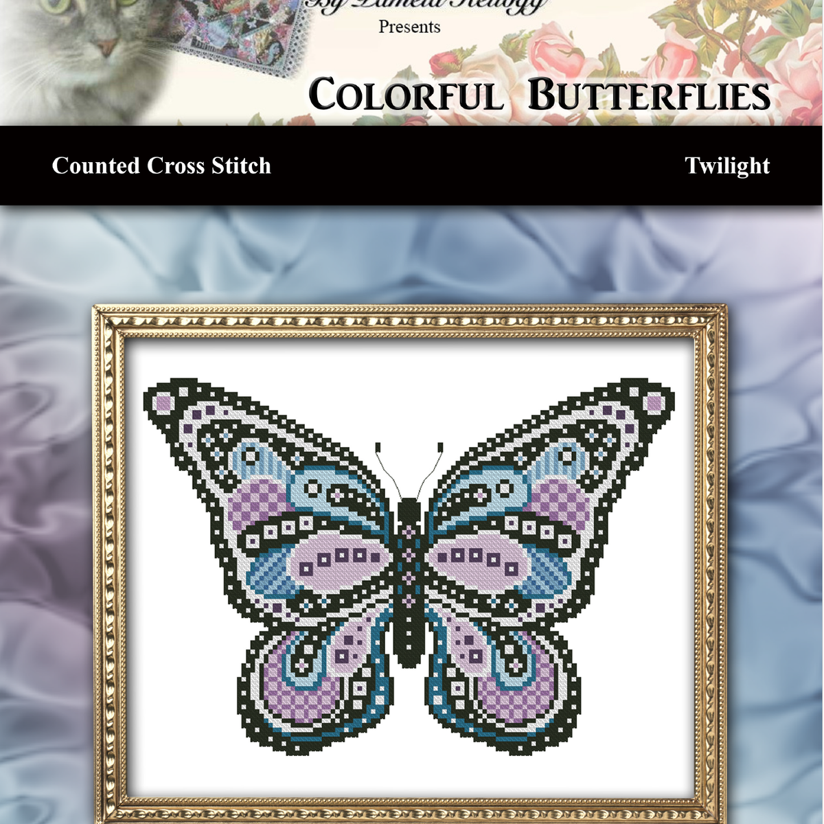 Colorful Butterflies Twilight Cross Stitch Pattern – Craft Hatchery