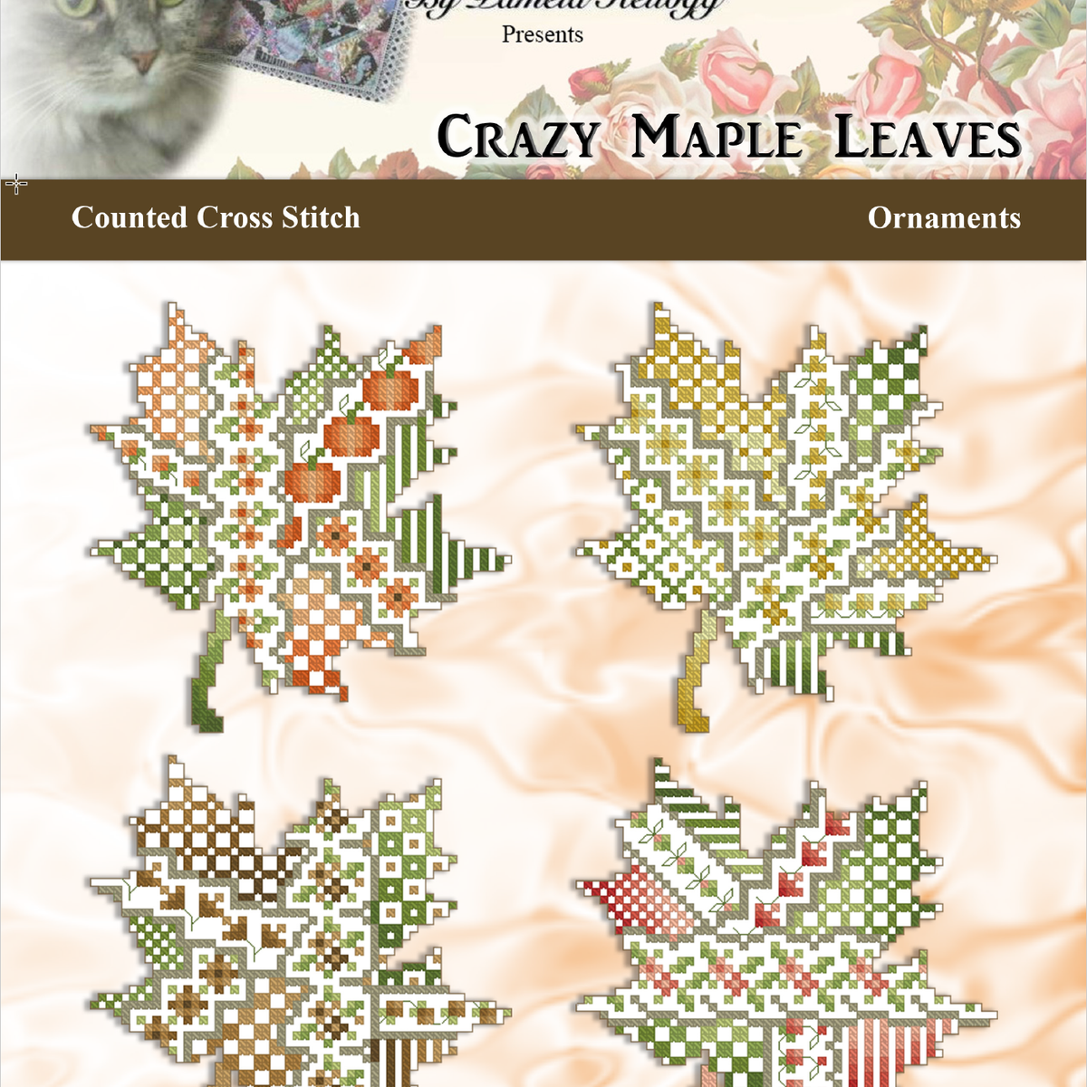 Crazy Maple Leaves Cross Stitch Pattern – Craft Hatchery