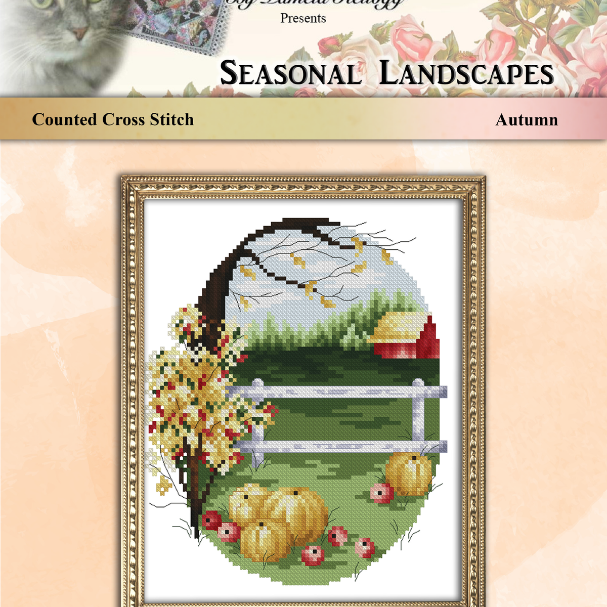 Seasonal Landscape Autumn Cross Stitch Pattern – Craft Hatchery
