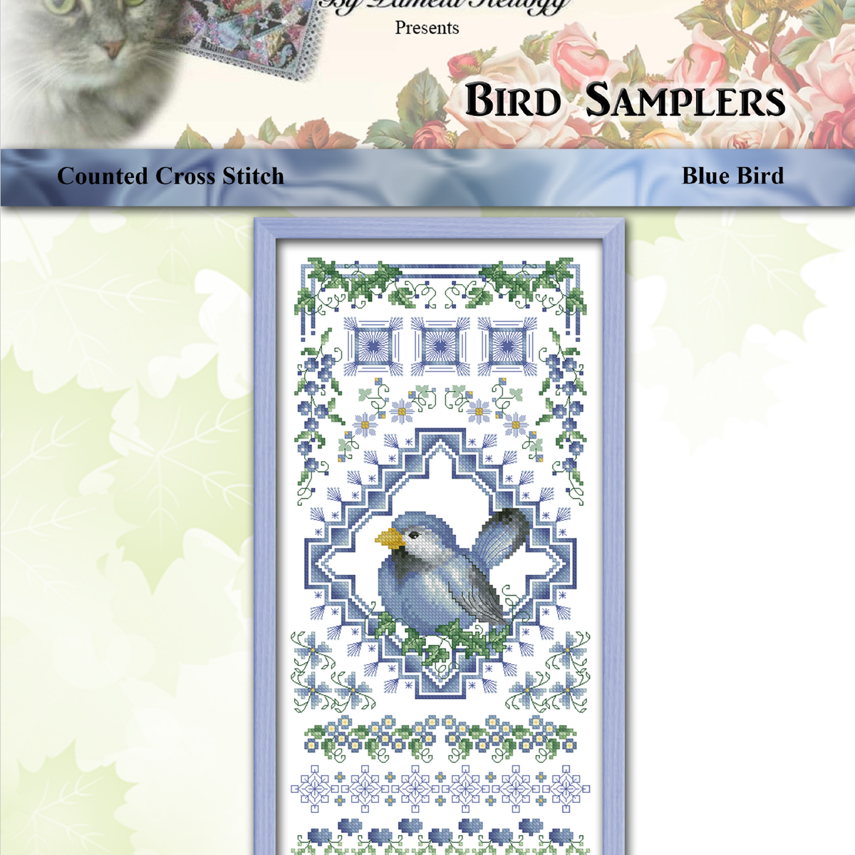 Bird Samplers Blue Bird Cross Stitch Pattern – Craft Hatchery