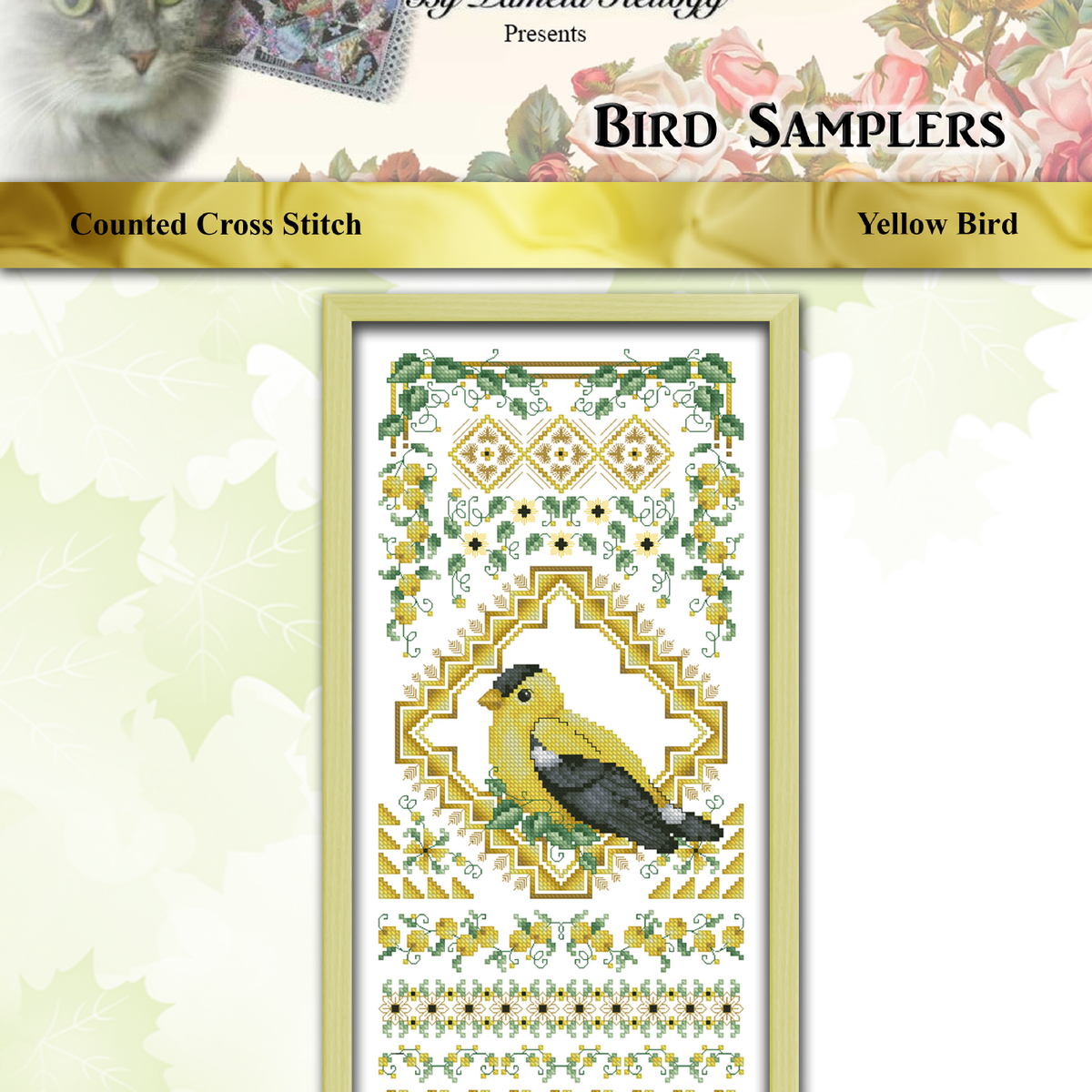 Yellow Bird Sampler Cross Stitch Pattern – Craft Hatchery