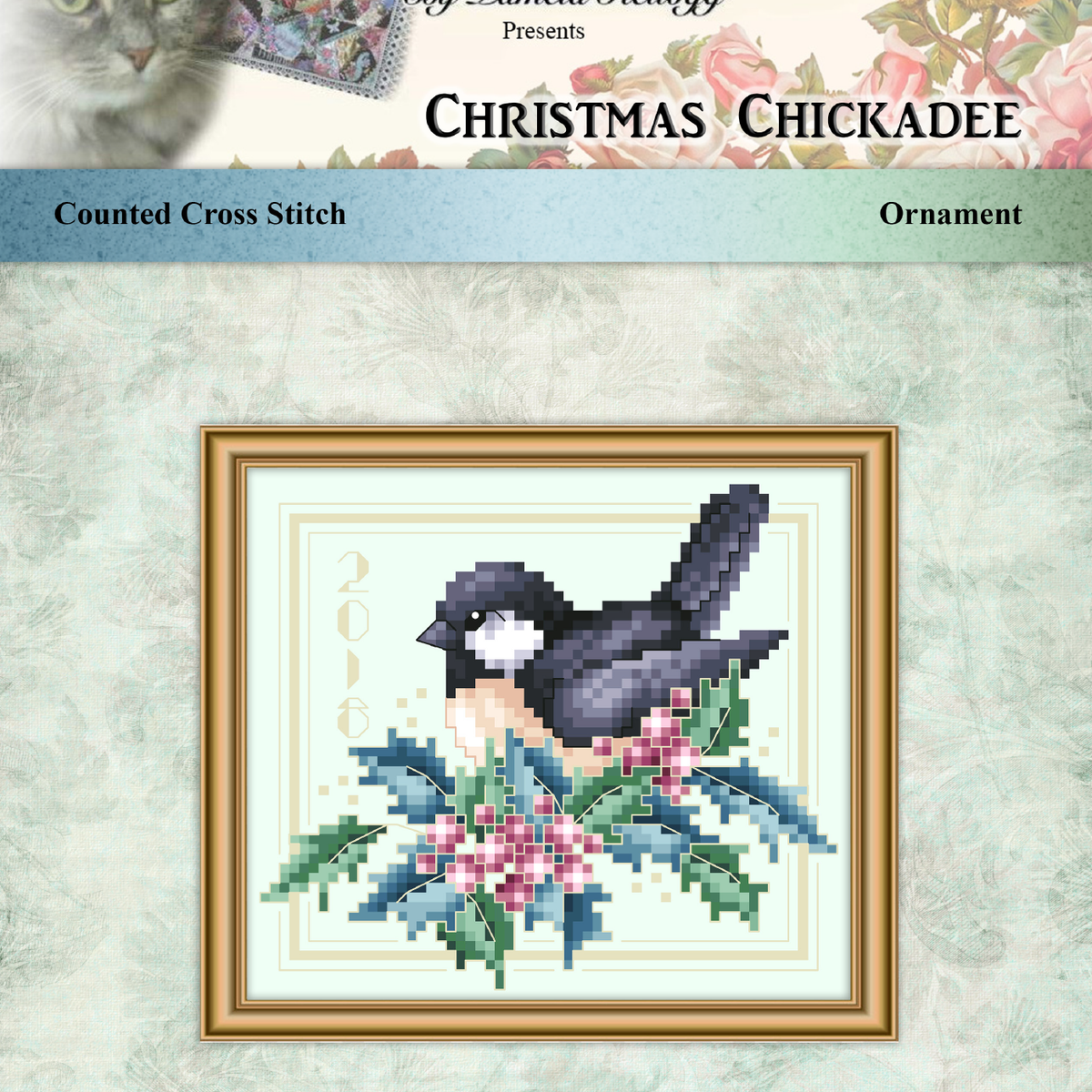 Christmas Chickadee Ornament Cross Stitch Pattern – Craft Hatchery