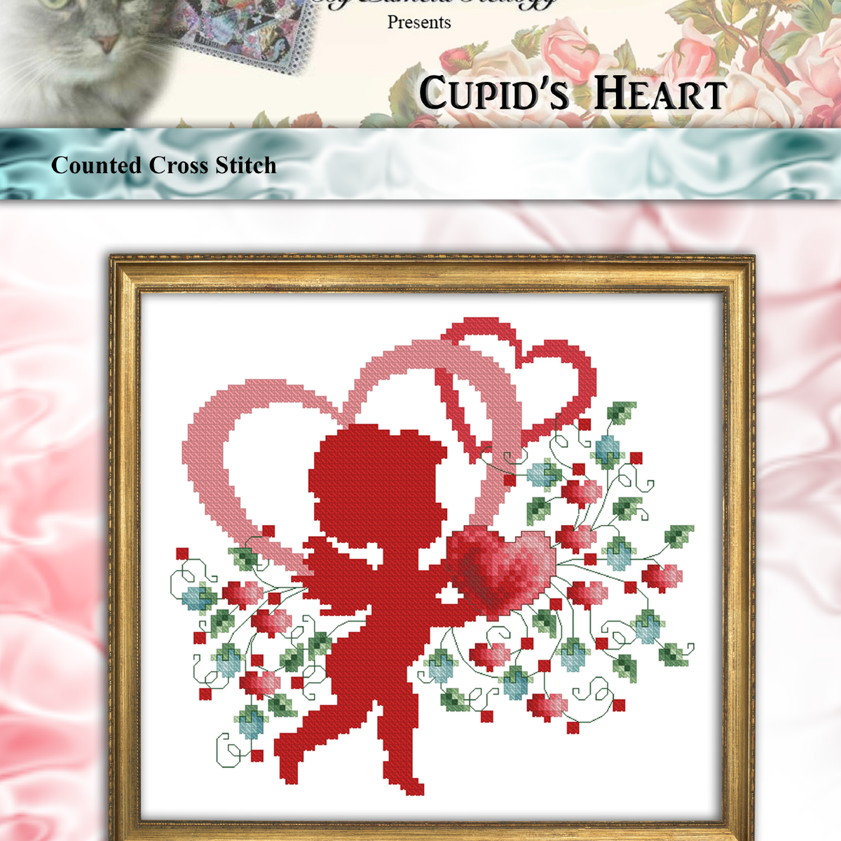 Cupids Heart Cross Stitch Pattern – Craft Hatchery