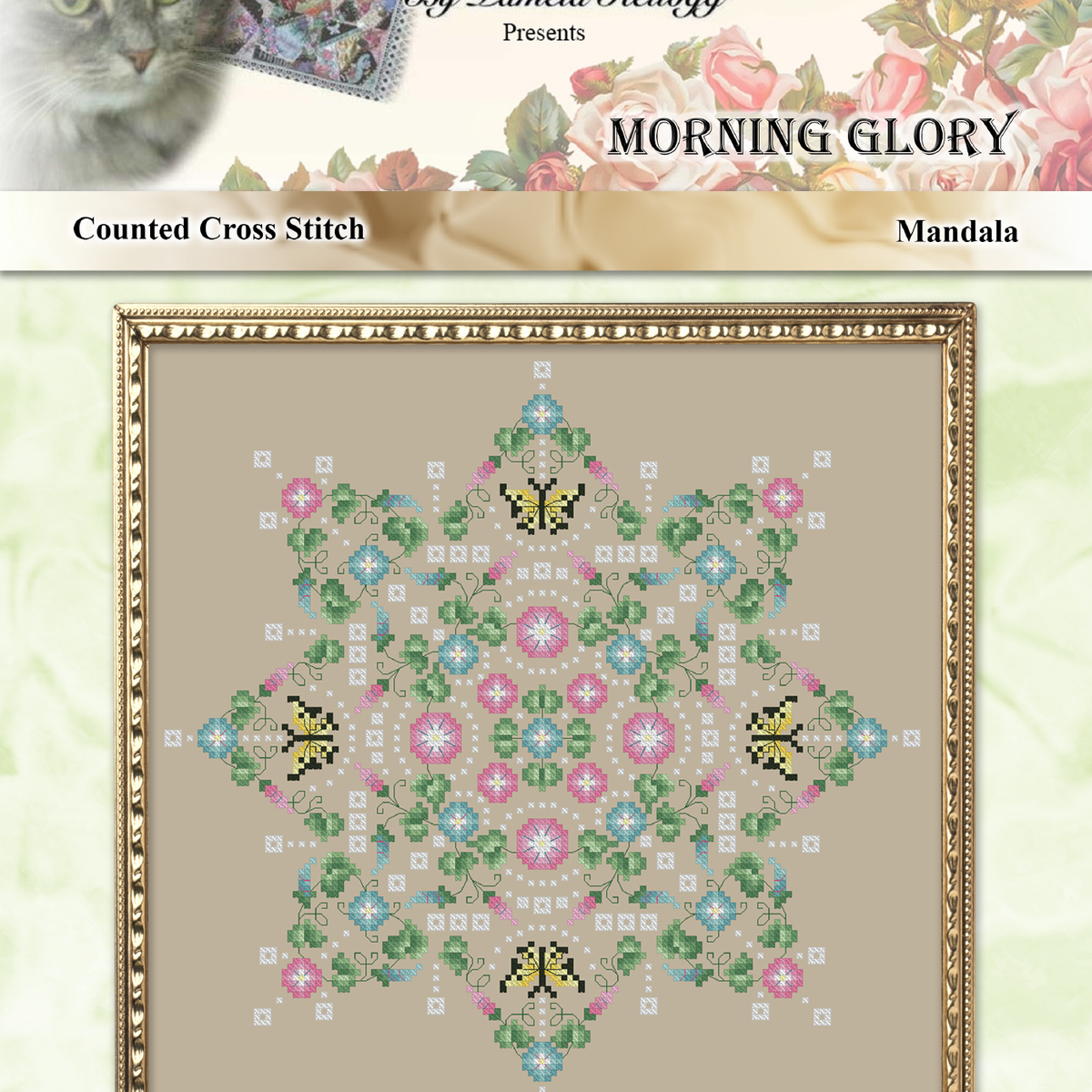 Morning Glory Mandala Cross Stitch Pattern – Craft Hatchery