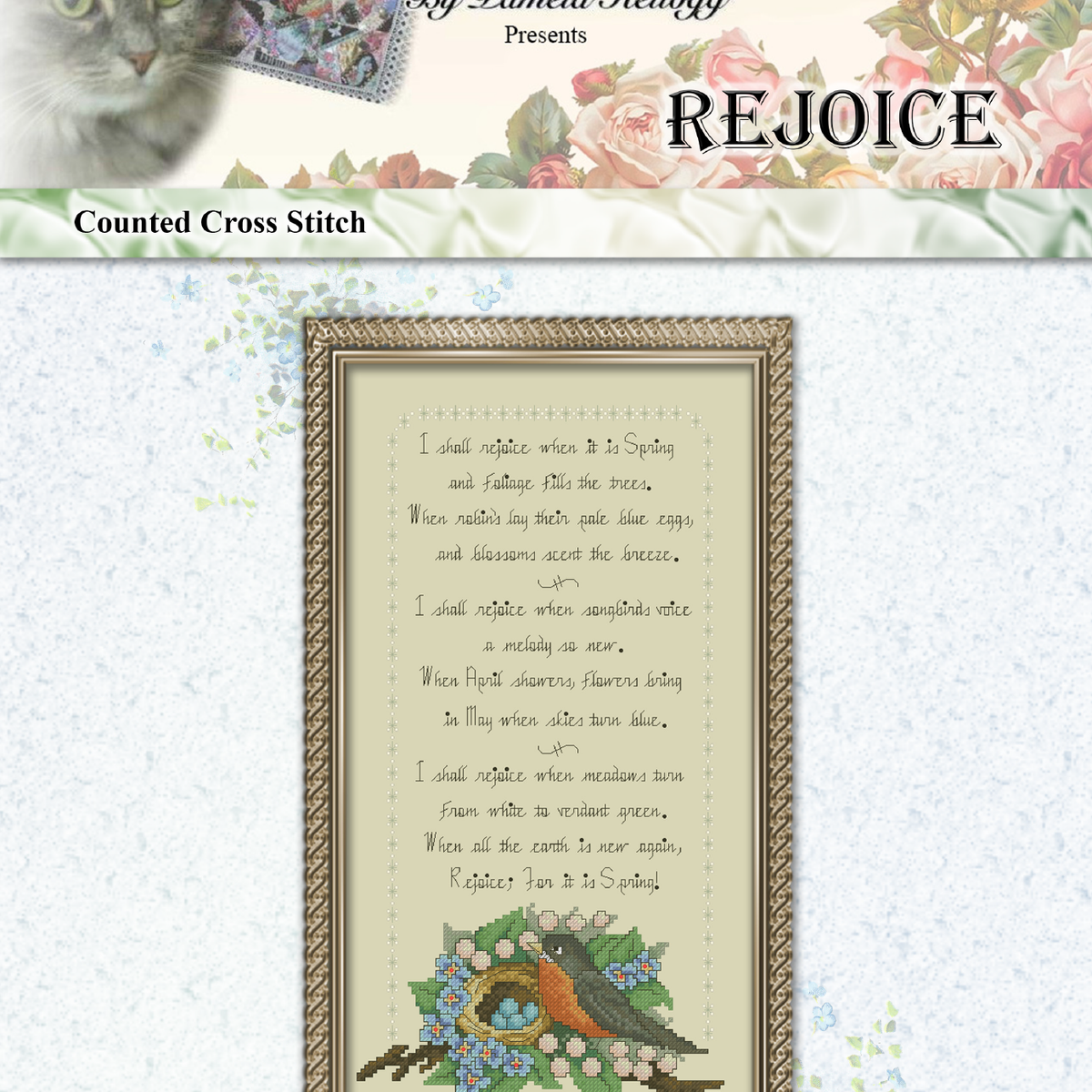 Rejoice Cross Stitch Pattern – Craft Hatchery