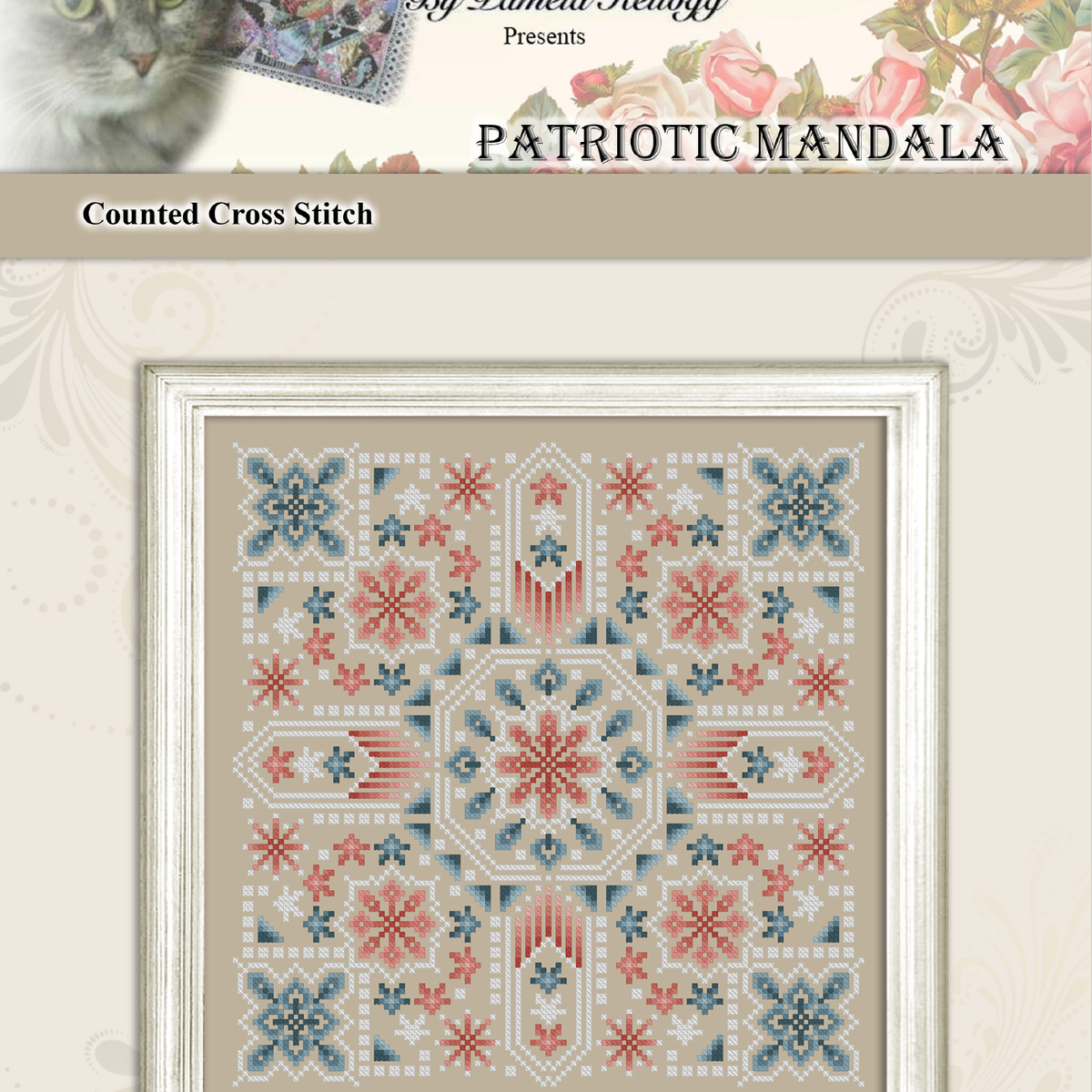 Patriotic Mandala Cross Stitch Pattern – Craft Hatchery