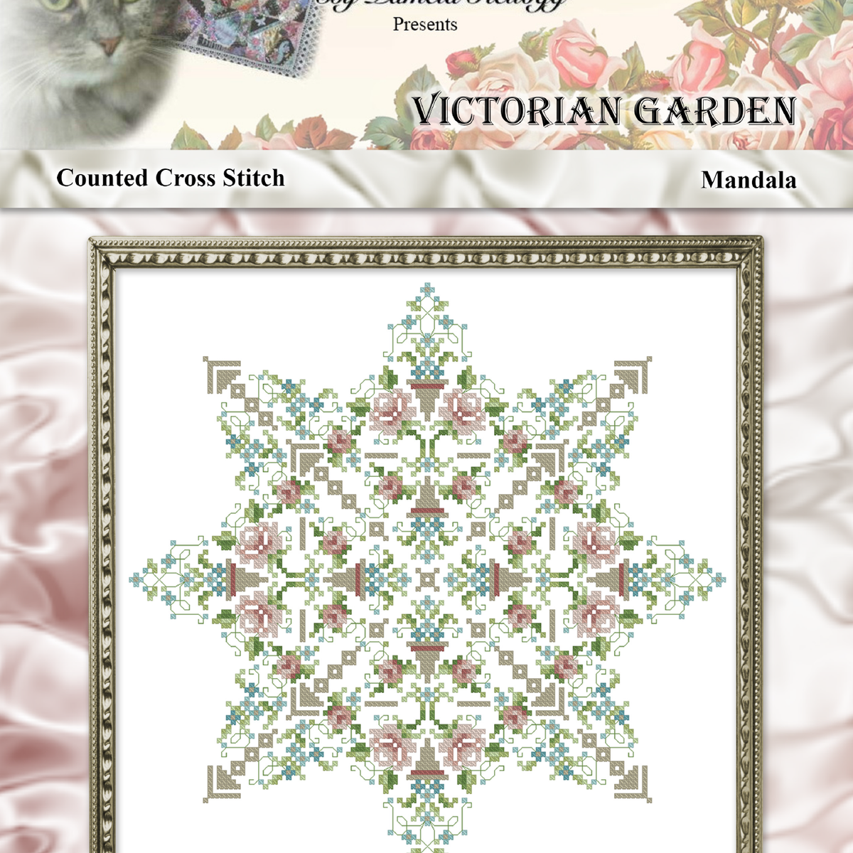 Victorian Garden Mandala Cross Stitch Pattern – Craft Hatchery