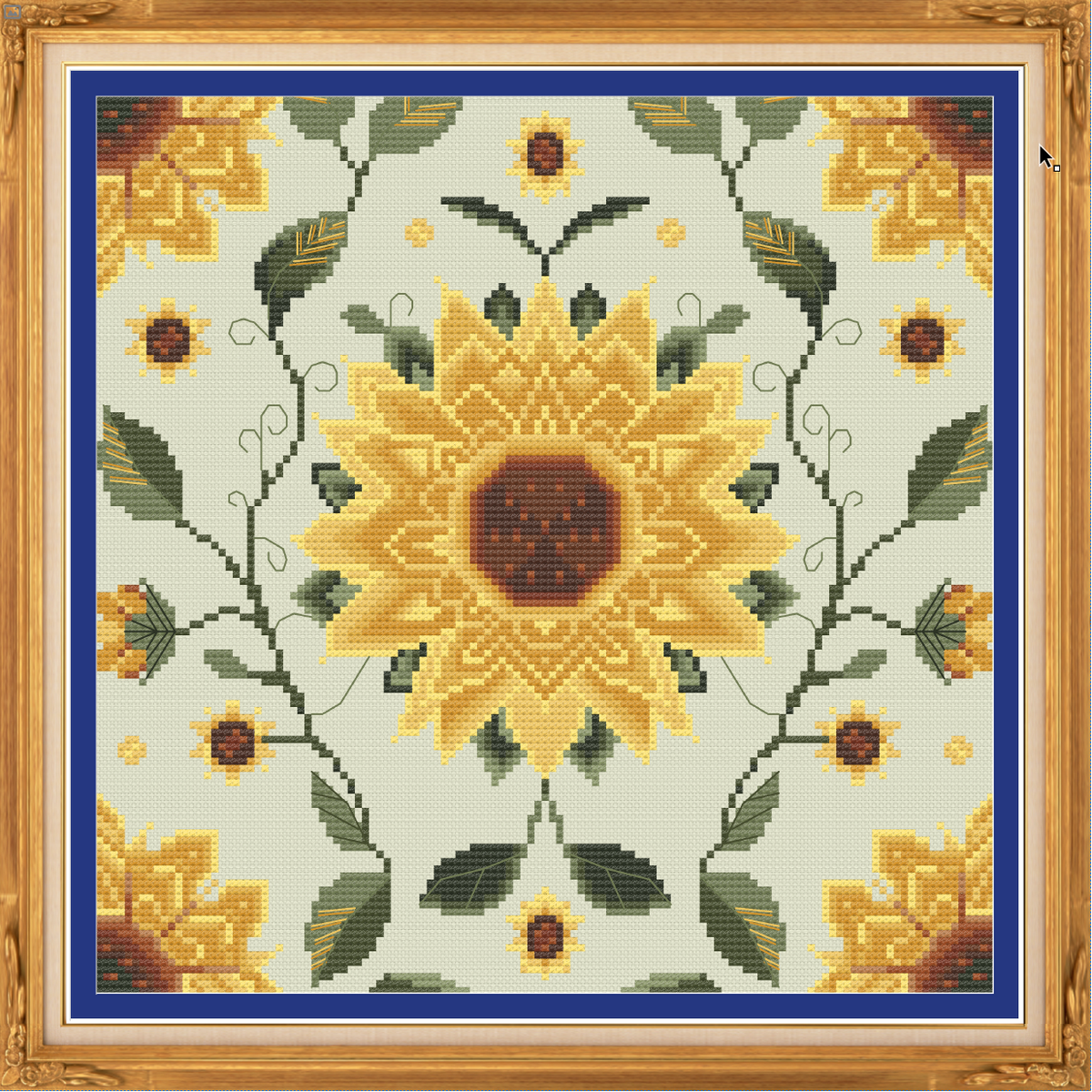 Serenity Sunflower Mandala Cross Stitch Pattern – Craft Hatchery