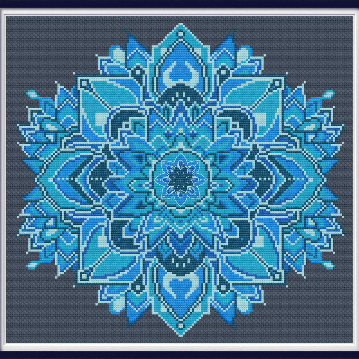 Snowflake Mandala Cross Stitch Pattern – Craft Hatchery