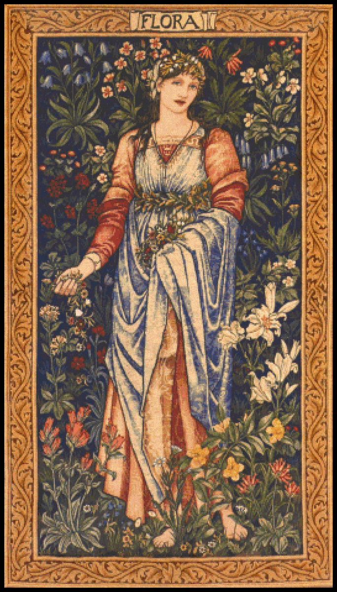 Flora - Edward Burne-Jones Cross Stitch Pattern – Craft Hatchery