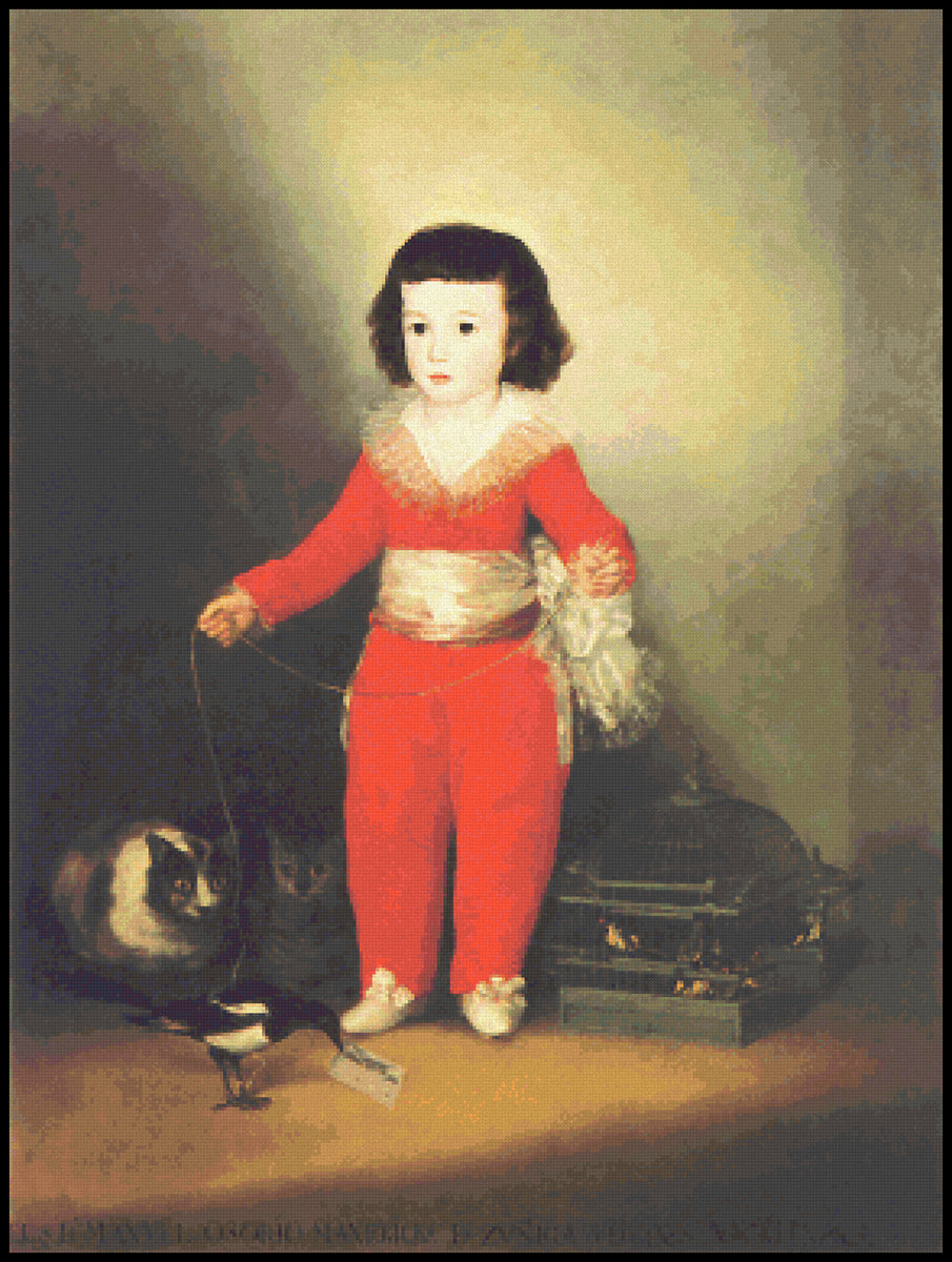 Don Manuel Osorio Manrique de Zuniga Francisco Goya Cross Stitch Patte ...