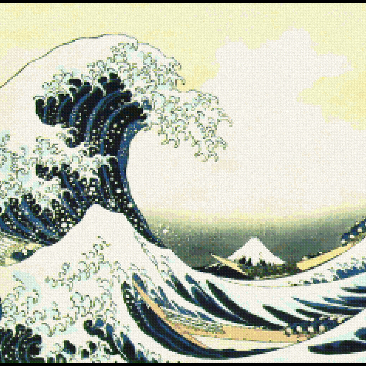 The Great Wave Off Kanagawa Hokusai Cross Stitch Pattern – Craft Hatchery