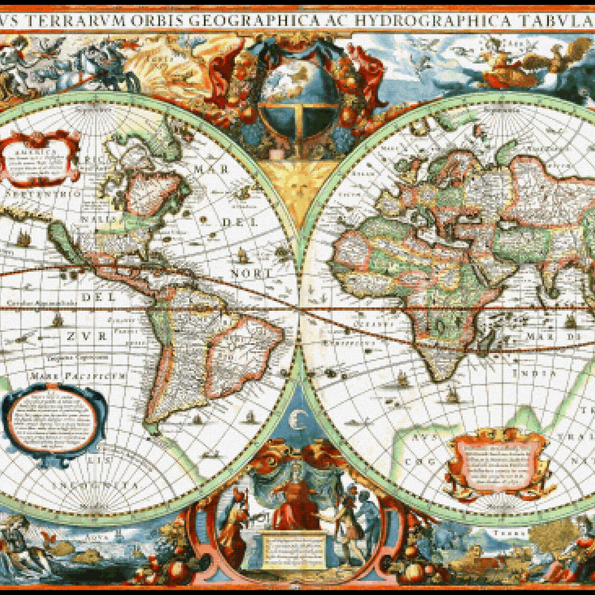 Nova Totius Terrarum Orbis Geographica Ac Hydrographica Tabula Hendrik ...