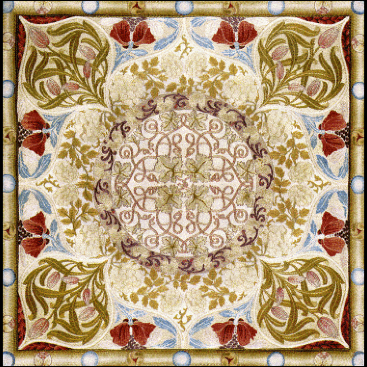 Morris Table Cover May Morris Cross Stitch Pattern – Craft Hatchery
