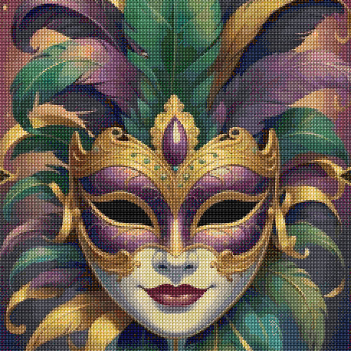 Mardi Gras Masquerade Mask Cross Stitch Pattern – Craft Hatchery