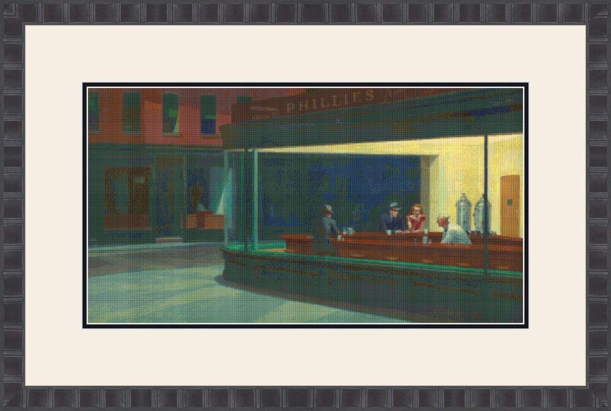 Nighthawks – Hopper Cross Stitch Pattern – Craft Hatchery Nighthawks – Hopper Cross Stitch Pattern – Craft Hatchery