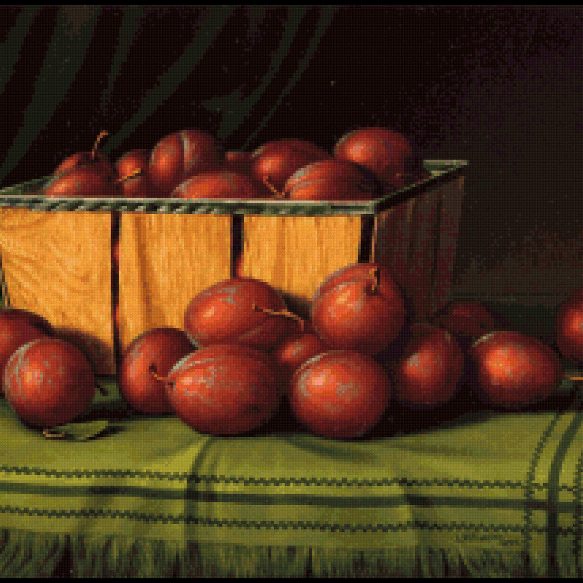 Basket of Plums Levi Wells Prentice Cross Stitch Pattern – Craft Hatchery