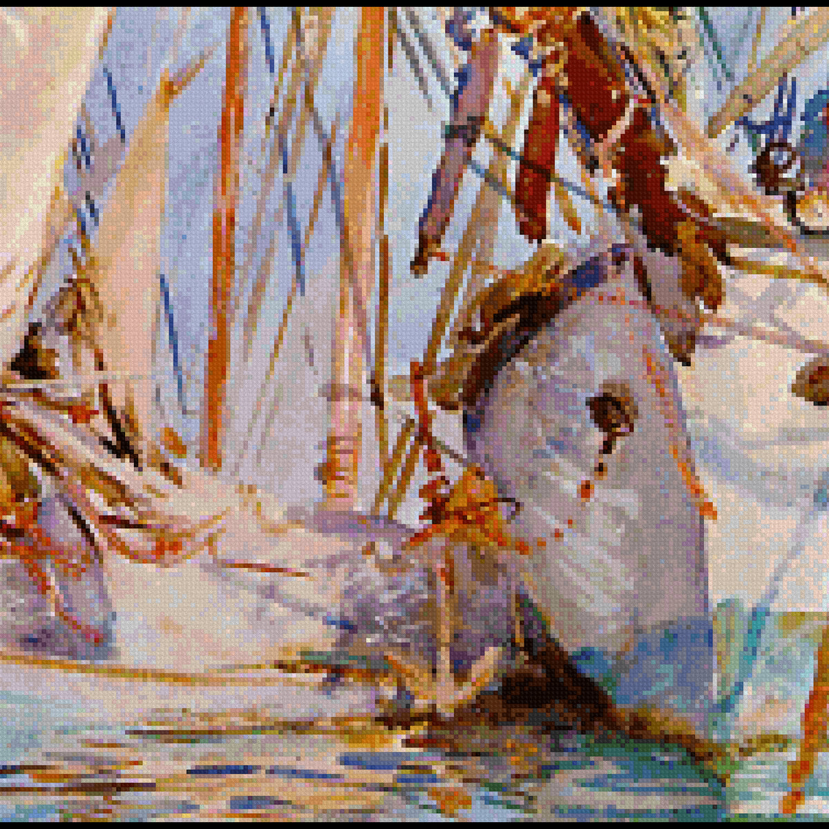 White Ships John Singer Sargent Cross Stitch Pattern – Craft Hatchery