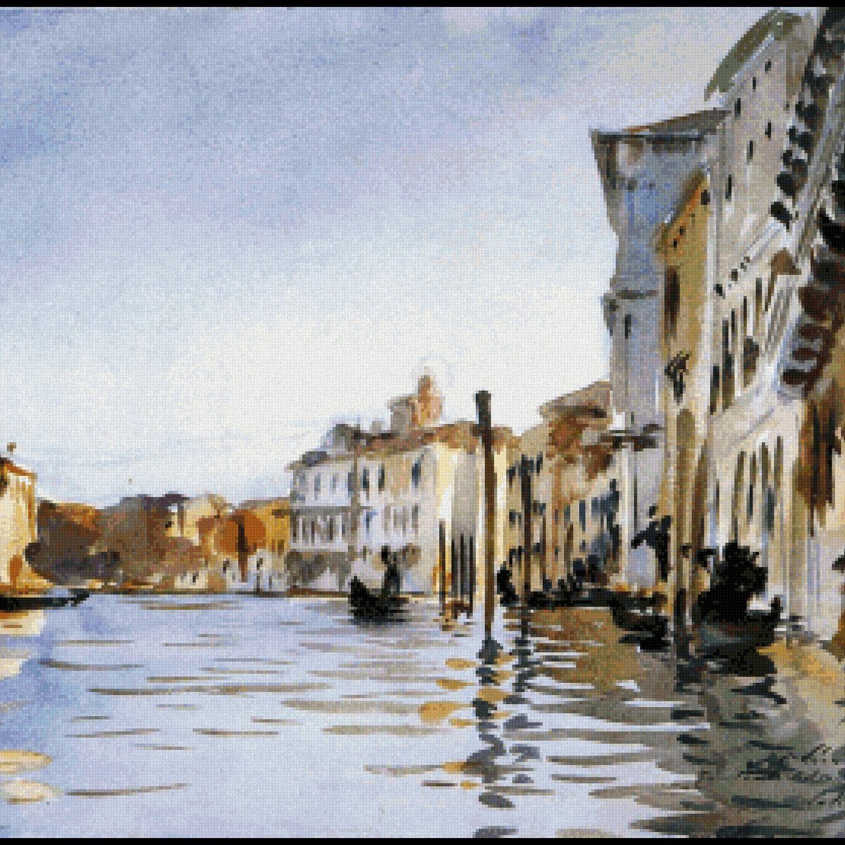 The Grand Canal Venice John Singer Sargent Cross Stitch Pattern – Craft ...