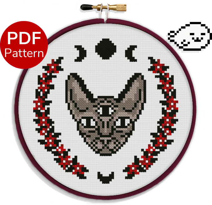 Sphynx Cat Cross Stitch Pattern – Craft Hatchery Sphynx Cat Cross Stitch Pattern – Craft Hatchery